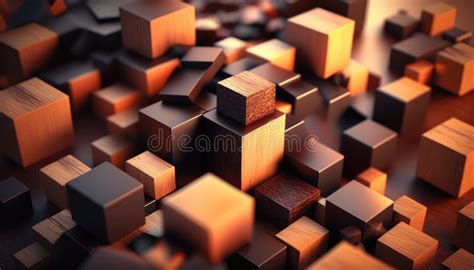 Logic And Logical Thinking Concept With Wooden Cubes Created With Generative Ai Technology
