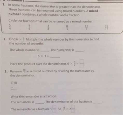 Solved 1 In Some Fractions The Numerator Is Greater Than The Denominator These Fractions Can