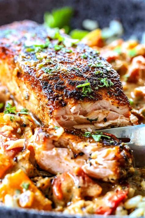 How To Make Blackened Salmon With Creamy Cajun Sauce Carlsbad Cravings