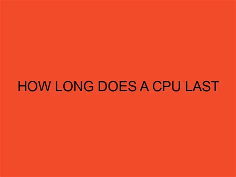 How Long Can A Cpu Last Without A Fan At Jamie Tolentino Blog