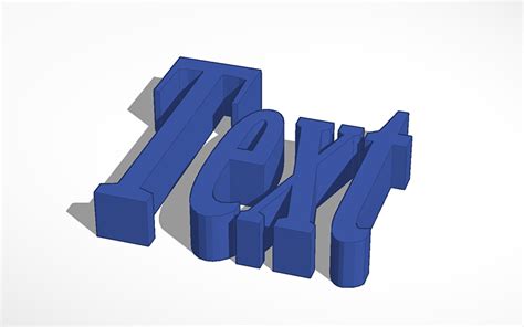 3d Design Text Tinkercad
