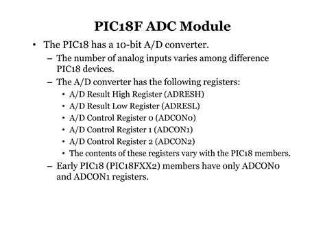 Adc Interfacing With Pic Microcontrollert Ppt Adc Interfacing With Pic Microcontrollert Ppt