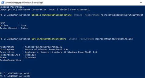 Come Disattivare Windows Powershell 2 0 In Windows 10
