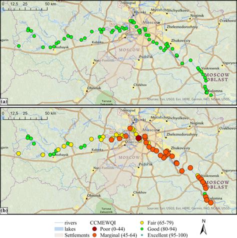 Ccme Water Quality Index Calculated Relative To Russian A Drinking Download Scientific