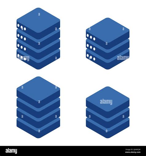 database storage icon isometric internet network server cloud data