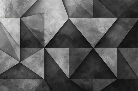 Minimalist Composition Of Intersecting Triangles Rendered In Monotone With Texture And Opacity