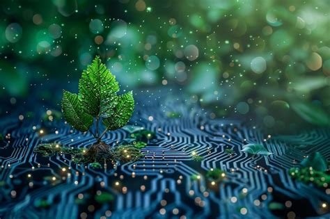 Premium Photo Green Computing Technology Emphasizes Energy Efficiency And Environmental