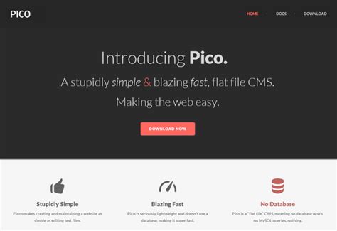 Pico A Blazing Fast CMS Without Using Database Web Resources WebAppers