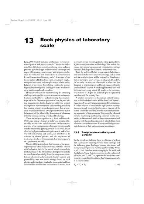 Pdf Chapter 13 Rock Physics At Laboratory Scale From Textbook Rock