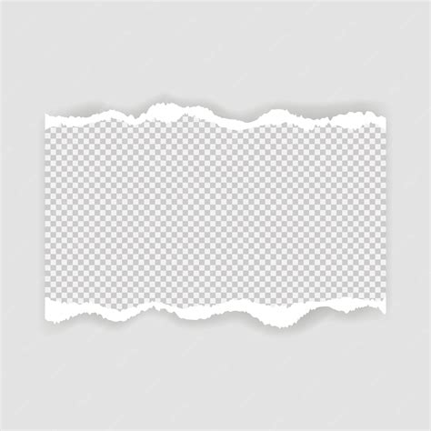 텍스트 또는 메시지에 대 한 찢어진 된 종이의 빈 시트 찢어진 용지 가장자리 프리미엄 벡터