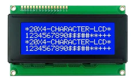 display lcd arduino raspberry 2004a backlight azul 20x4 en venta en