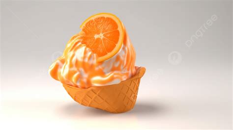 3d 시각적 기쁨의 오렌지 아이스크림 여름 아이스크림 아이스크림 아이스크림 삽화 배경 일러스트 및 사진 무료 다운로드 Pngtree