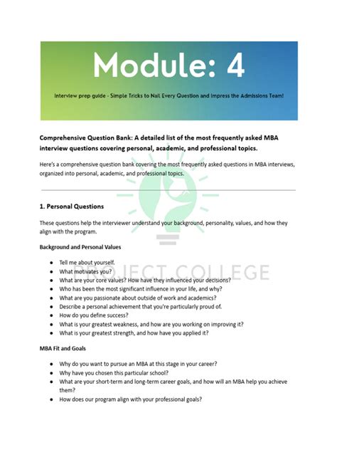 module 4 interview prep guide simple tricks to nail every question and impress the