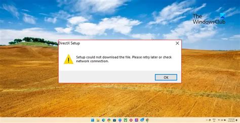 DirectX Setup Could Not Download The File Fix
