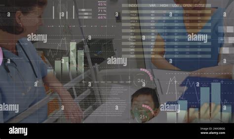 Image Of Data Processing Over Diverse Doctors Global Medicine