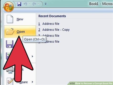 Ways To Recover A Corrupt Excel File Wikihow