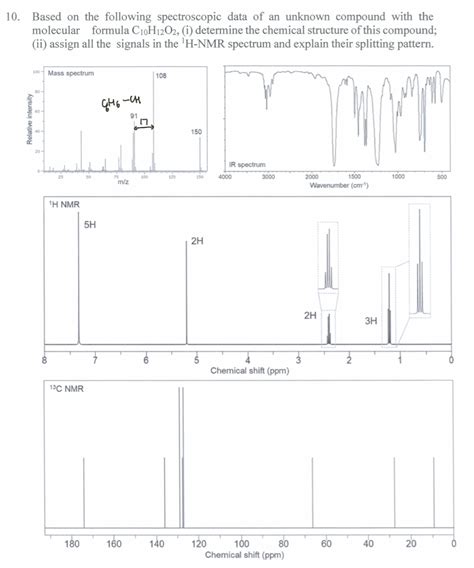 Solved Based On ﻿the Following Spectroscopic Data Of An