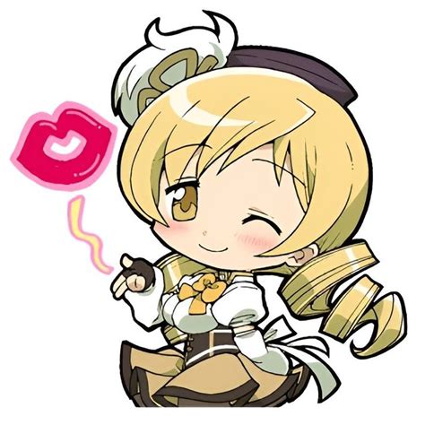 Mami ♡ Kiss Sticker Mahō Shōjo Madoka Magica Madoka Magica Mami Anime Chibi