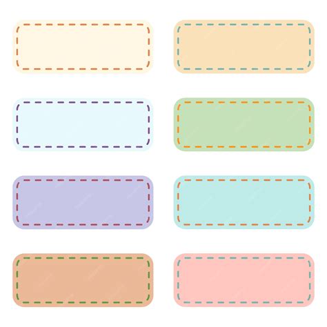 Premium Vector Frame Design Set Of Rectangular Label Tag With