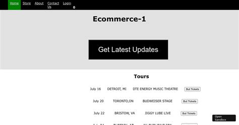 Ecommerce Codesandbox