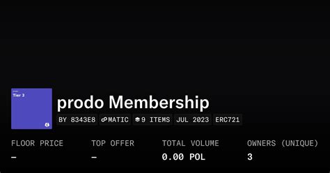 Prodo Membership Collection Opensea