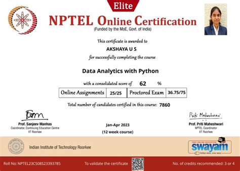 akshaya u s on linkedin dataanalytics python nptel