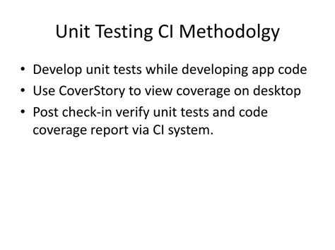 Ppt Ios Unit Testing And Code Coverage Powerpoint Presentation Free