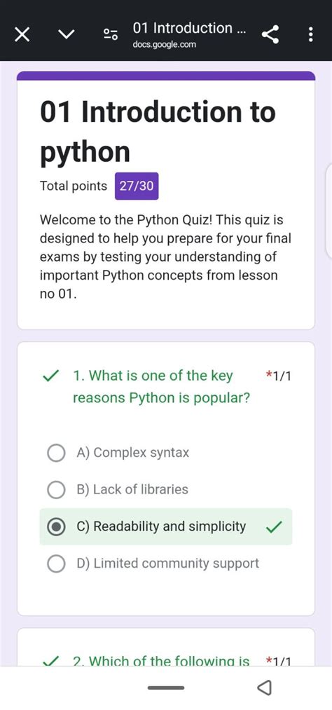 Python Quiz Score Ai Machinelearning Test Basicofpython Afzaal