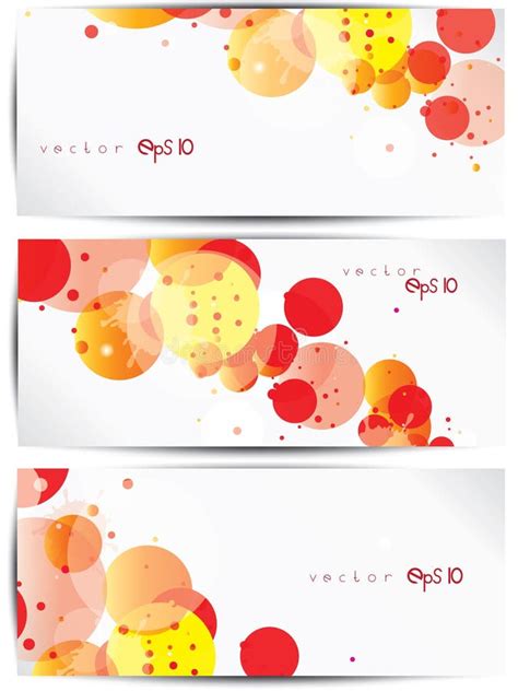 Set Of Abstract Colorful Web Headers And Cards Stock Vector Illustration Of Digital Business