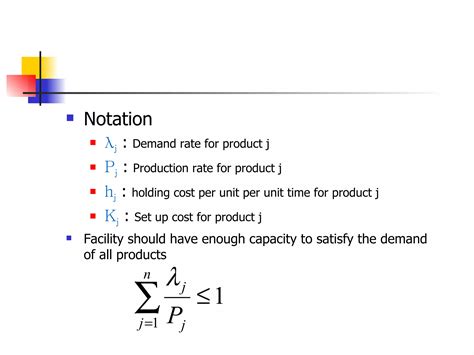 Single Facility Lot Size Model Elsp Ppt