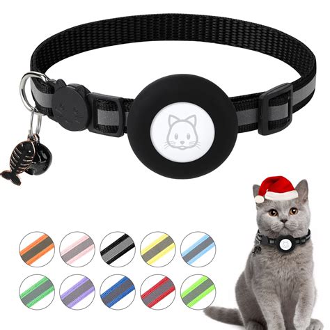 Buy Airtag Cat Collar Air Tag Cat Collar With Bell And Safety Buckle In 38 Width Reflective