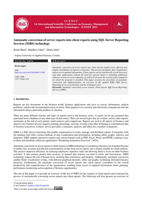Pdf Automatic Conversion Of Server Reports Into Client Reports Using