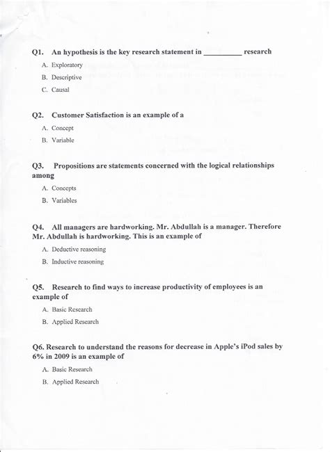 Solved Q1 An Hypothesis Is The Key Research Statement