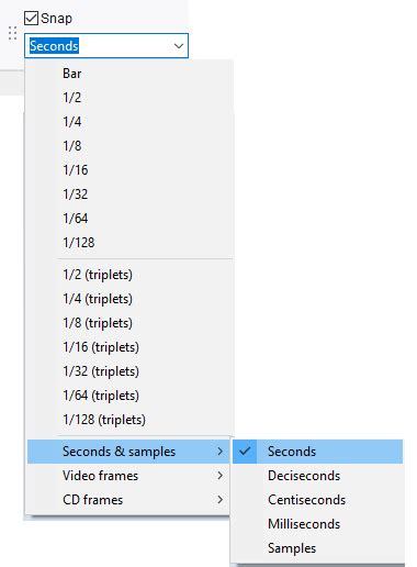 Snapping Toolbar Audacity Manual