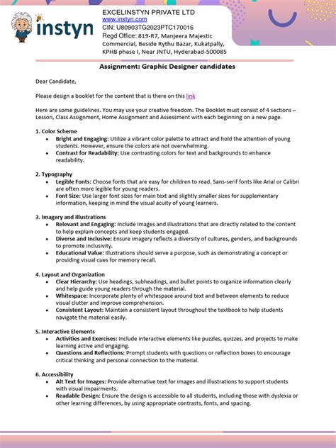 Graphic Designer Assignment Pdf Page Layout Typography