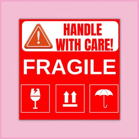 100 Labels Fragile HANDLE With Care Warning Etsy