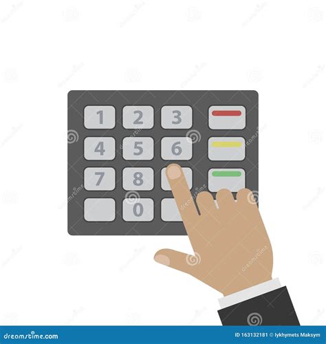 Atm Keypad Keyboard Of Automated Teller Machine Stock Vector Illustration Of Finance