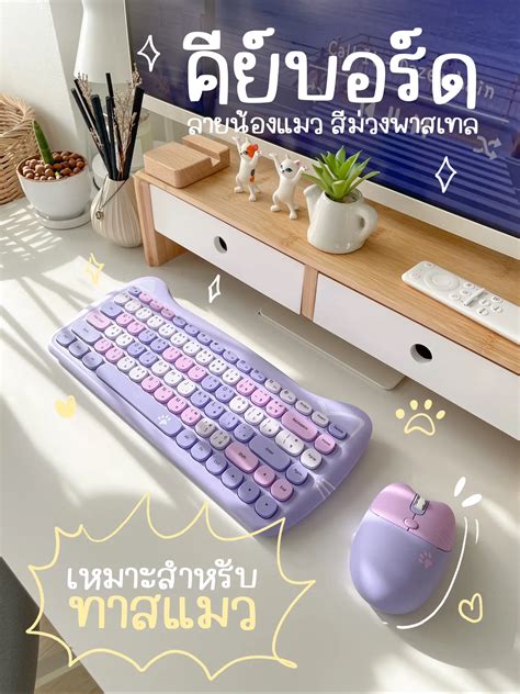 Unbox คีย์บอร์ดandเม้าส์ ลายน้องแมวน่ารัก โดนใจสายทาสแมว วิดีโอที่เผยแพร่โดย Downittayaa Lemon8