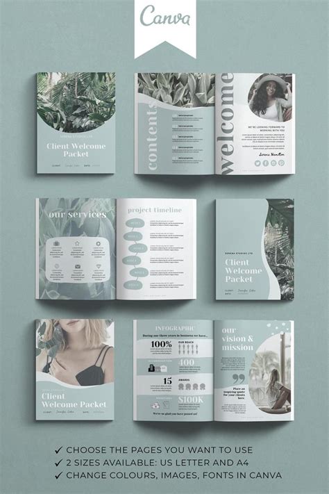 Client Welcome Kit Canva Templates Editable Client Welcome Packet Client Welcome Pack Client