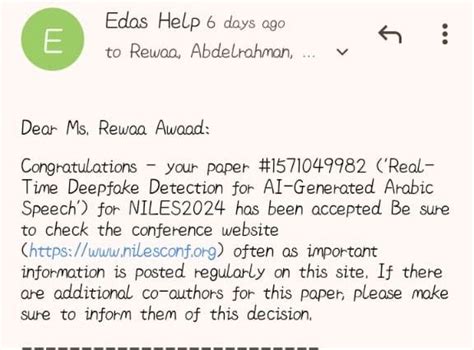 rewaa alaa on linkedin deepfakedetection arabicspeech ieee publications research 15 comments