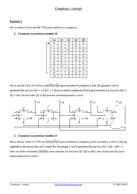 Pdf Télécharger Compteur Asynchrone Modulo 16 Bascule Jk Gratuit Pdf