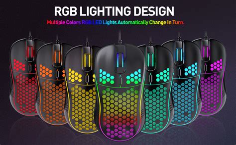 Jycste Wired Gaming Mouse Computer Mouse Ergonomic Mice