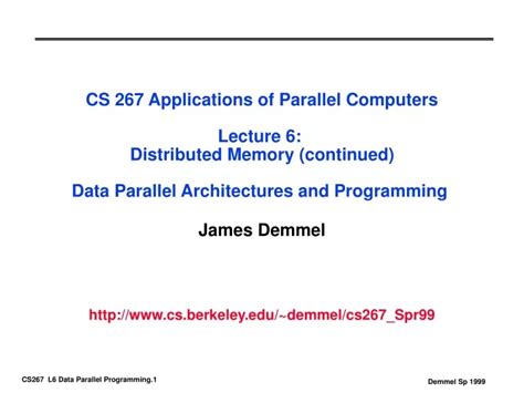 Ppt Distributed Memory And Data Parallel Architectures Powerpoint Presentation Id9347136