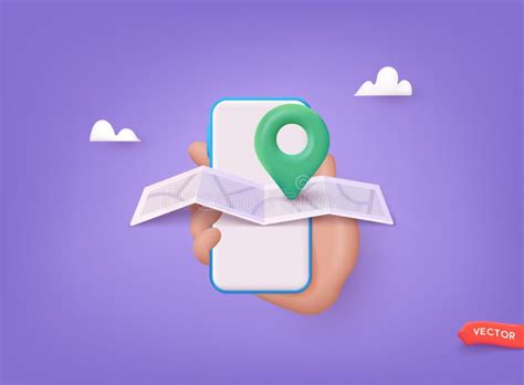 map with pin green direction pointer on folded city map gps
