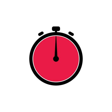 1 Hour Analog Clock Icon White Background 34899743 Vector Art At Vecteezy