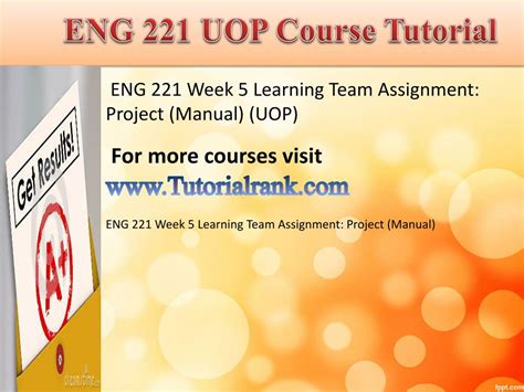 Ppt Eng 221 Uop Course Tutorialtutorial Rank Powerpoint Presentation