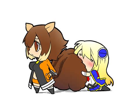 Makoto Nanaya And Noel Vermillion Blazblue Drawn By Jinmugenjin
