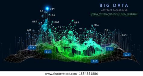 Abstract Analytical Background Wireframe Algorithm Analyze Stock Vector