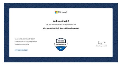 Yeshwanthraj G On Linkedin Ai Azureai Machinelearning Computervision Nlp Ai900