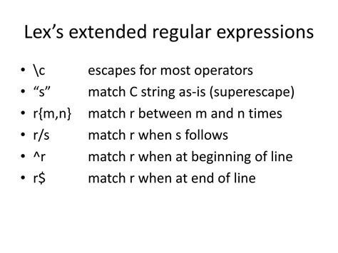 Ppt Lexical Analysis With Lex 1 And Flex 1 Powerpoint Presentation